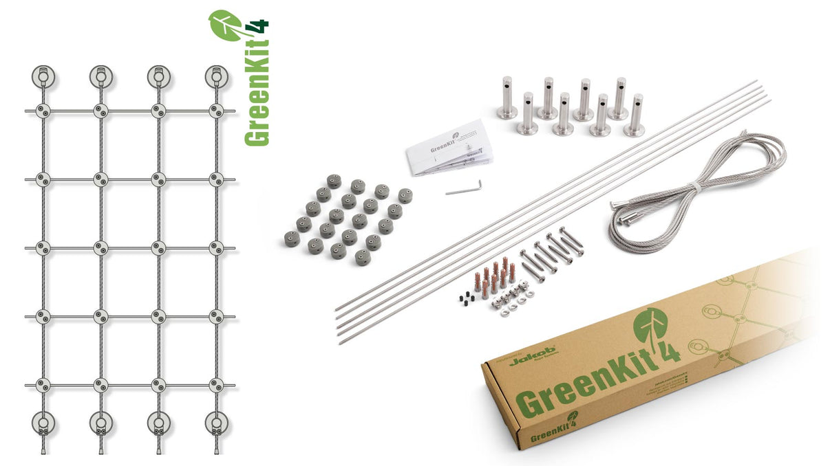 Grand 38-inch Wide, 80-inch High Stainless Steel Trellis - Jakob Green Kits